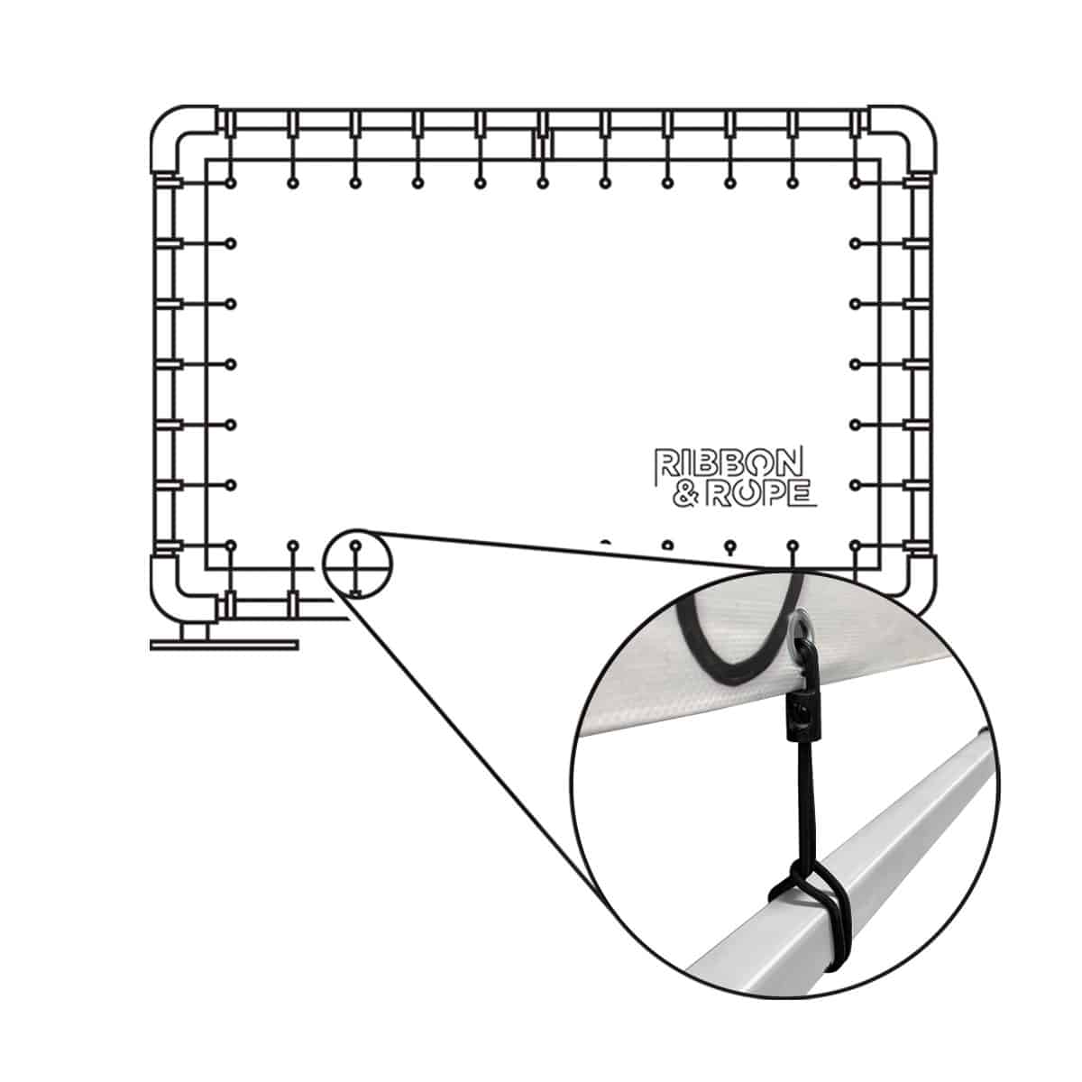 Bungee loop with mini hook - Ribbon & Rope